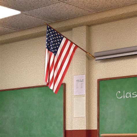 Us Classroom Mounted Flag American Flag With Staff Tidmore Flags