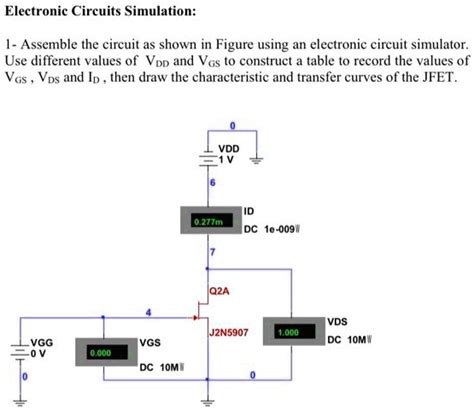 Solved Using Multisim Electronic Circuit Simulation 1 Assemble The Circuit As Shown In The