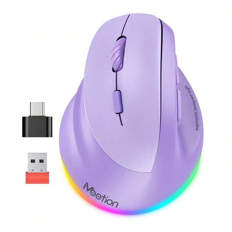 meetion wireless bluetooth mouse vertical ergonomic mouse to relieve