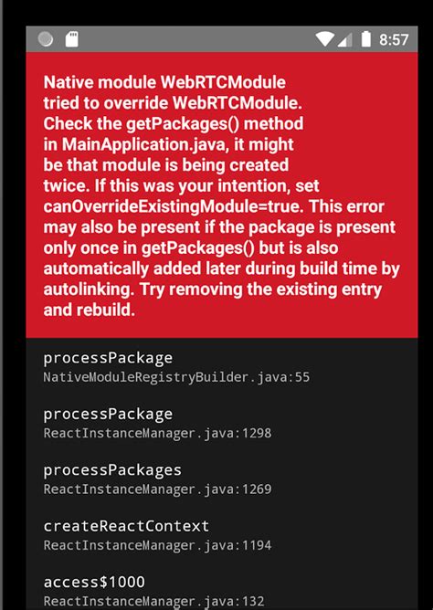App Immediatly Crash After Installing React Native Webrtc Help React Native Webrtc