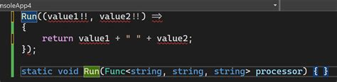 Multiple Parameter Null Checks In `func` Causes Compiler Error · Issue