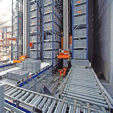 Heavy Duty Double Deep Stacker Crane Asrs Racking System Agv And Asrs