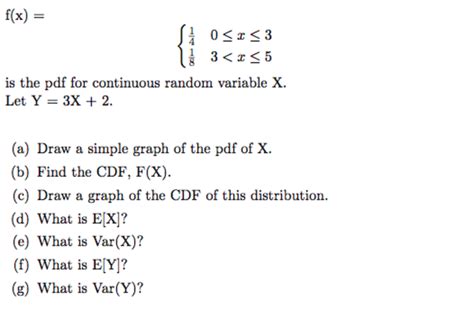Solved F X 4 Is The Pdf For Continuous Random Variable X Chegg