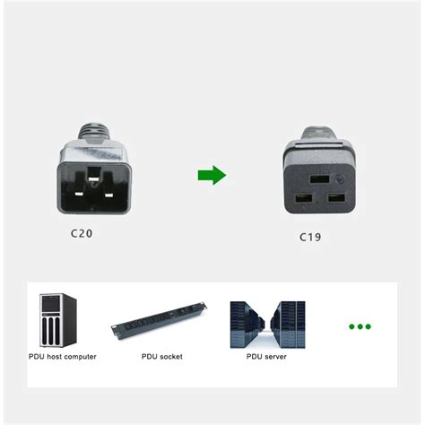 Iec Socket Connector Port C To C Factory Price Male To Female Xc To C Y Splitter Power