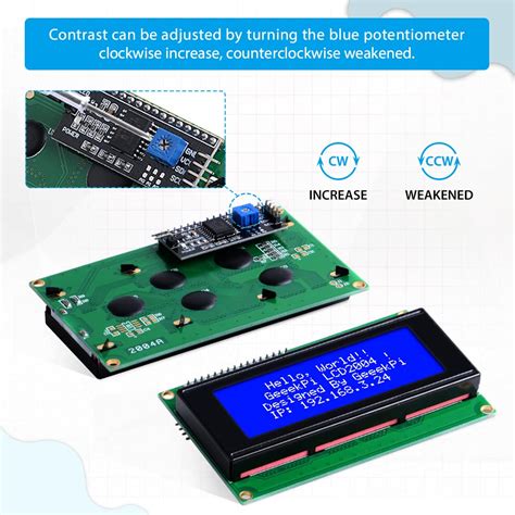 Buy GeeekPi IIC I C TWI Serial LCD X Display Module With I C Interface Adapter Blue