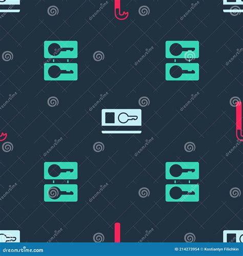 Set Crowbar Key Card And Casting Keys On Seamless Pattern Vector Stock Vector Illustration