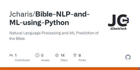 GitHub Jcharis Bible NLP And ML Using Python Natural Language Processing And ML Prediction Of