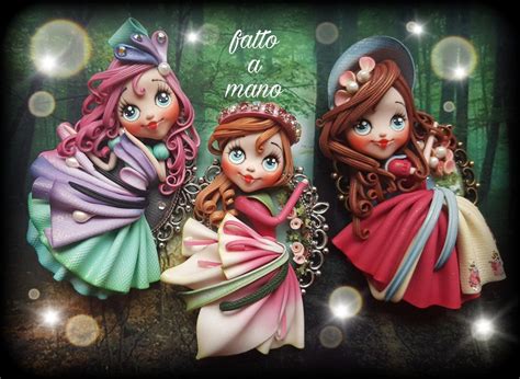 Doll Polymer Clay Fimo Fatto A Mano Civette Fimo