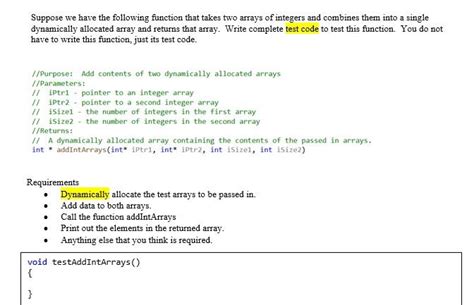 Solved Suppose We Have The Following Function That Takes Two
