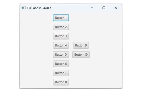 Javafx Tilepane Layout