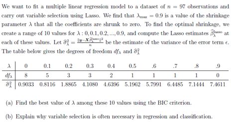 Solved N We Want To Fit A Multiple Linear Regression Model Chegg