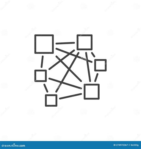 Deep Learning Neural Network Vector Concept Outline Icon Stock Illustration Illustration Of