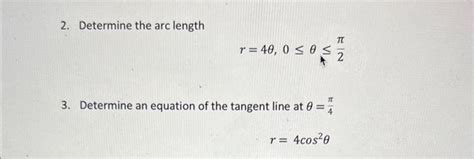 Solved Determine the arc length r θ θ π Determine Chegg