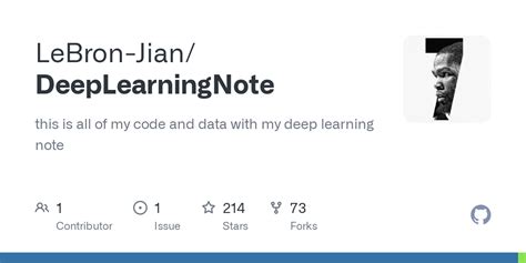 Github Lebron Jian Deeplearningnote This Is All Of My Code And Data With My Deep Learning Note