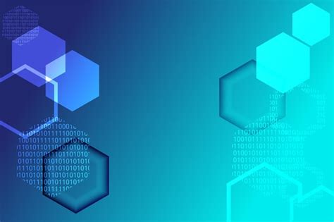 Premium Vector Blue Network Light Code Of Hexagon Abstract Technology