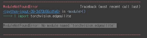 ModuleNotFoundError No Module Named Torchvision Edgeailite Issue Mathmanu Edgeai