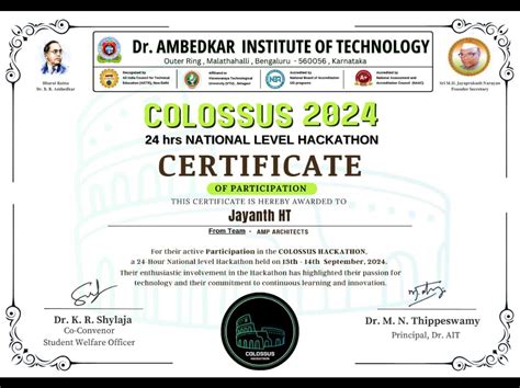 Jayanth Ht On Linkedin Excited To Share My Hackathon Journey Recently I Had The Privilege Of