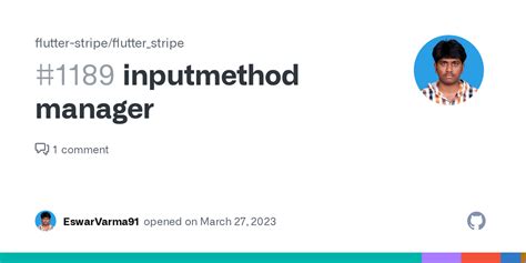 Inputmethod Manager · Issue 1189 · Flutter Stripeflutterstripe · Github