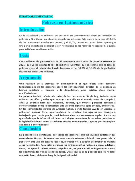 Ensayo Argumentativo Pdf
