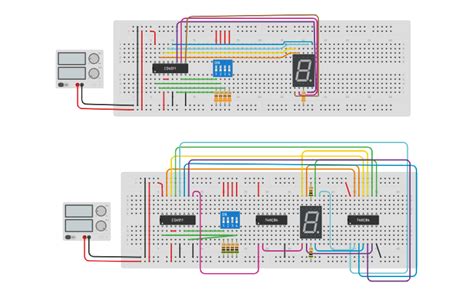 Circuit Design Cd4511 Anodo Y Catodo Tinkercad