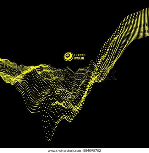 Array Dynamic Emitted Particles Flowing Particle Stock Vector Royalty Free