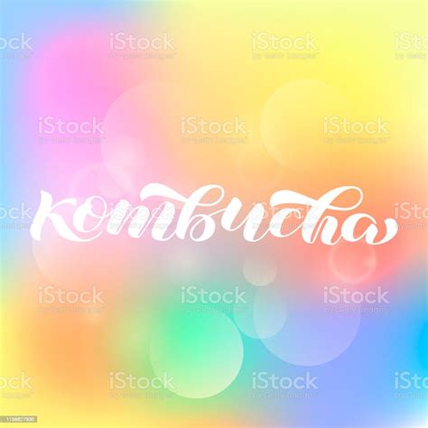 콤부차 브러쉬 브러쉬 레터링 패킹용 벡터 일러스트레이션 낱말에 대한 스톡 벡터 아트 및 기타 이미지 낱말 로고 발효 Istock