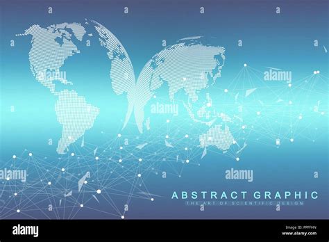 Technology Abstract Background With Connected Line And Dots Big Data Visualization Perspective
