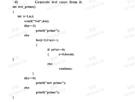 Solved D Generate Test Cases From It Chegg