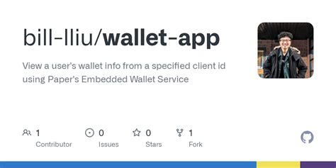 GitHub Bill Lliu Wallet App View A User S Wallet Info From A Specified Client Id Using Paper