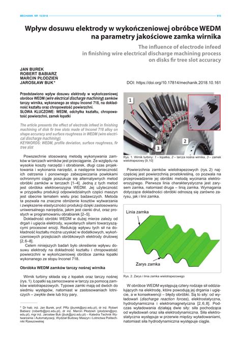 Pdf The Influence Of Electrode Infeed In Finishing Wire Electrical Discharge Machining Process
