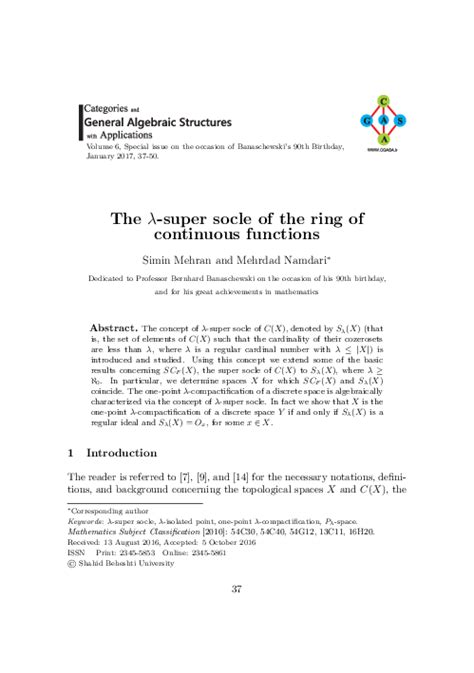 pdf the super socle of continuous function rings