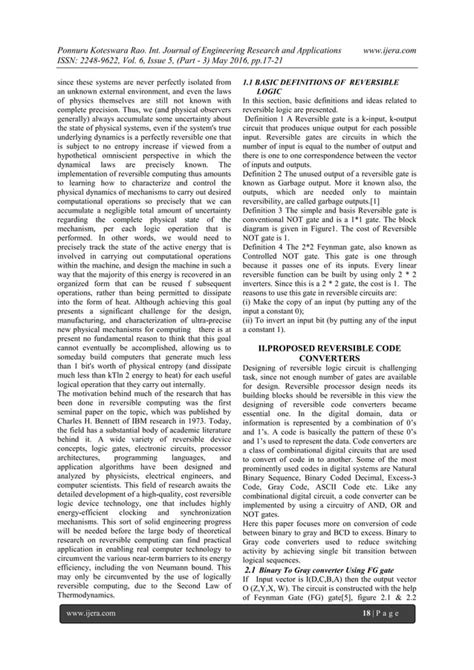 Implementation Of Effective Code Converters Using Reversible Logic Gates Pdf