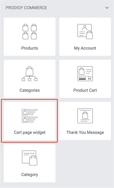 Cart Page Widget Support