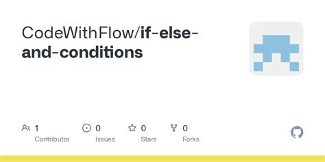 Github Codewithflowif Else And Conditions