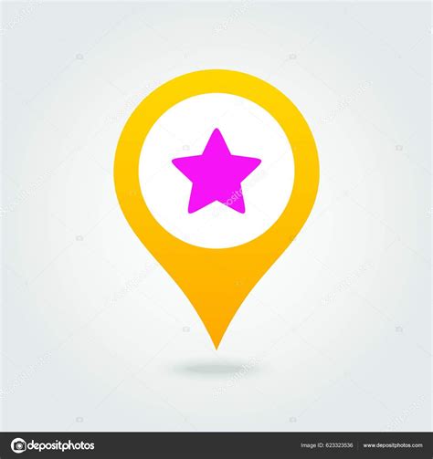 Star Favorite Pin Map Icon Map Pointer Markers Stock Vector By YAY Images