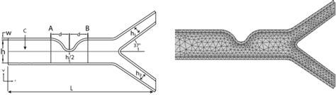 schematic diagram of the problem left and coarse mesh right