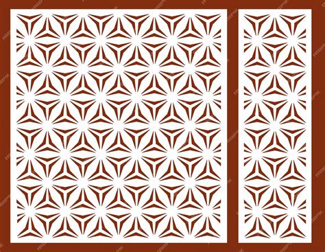 Premium Vector Cnc Laser Cutting Vector Template Abstract Panel Privacy Fence Room Divider