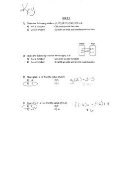 Exit Ticket DOL For Algebra 2 Semester 1 By Kristi Crawford TPT