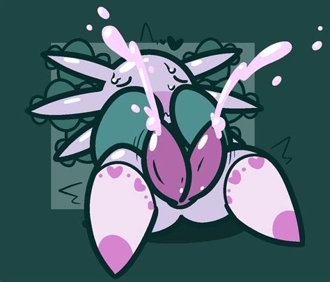 Rule 34 2 Penises Axolotl Axolotl Humanoid Blush Bodily Fluids Covering Face Cum Diphallia