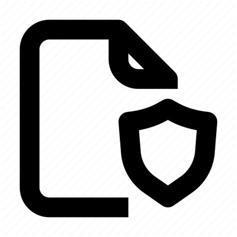 Data Protection File Shield Safety Security Icon Download On Iconfinder