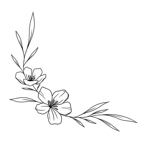 So Sweetly Flower Drawing Tattoos Flower Tattoos