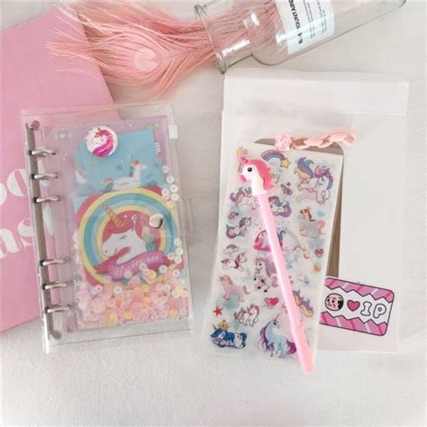 Kawaii Unicorn Notebook Diary Set
