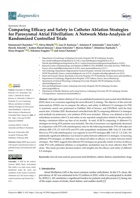 Pdf Comparing Efficacy And Safety In Catheter Ablation Strategies For