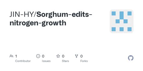 Github Jin Hy Sorghum Edits Nitrogen Growth