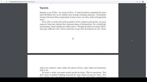 Eloquent Javascript Read Along Values Types And Operators 002 Values Youtube