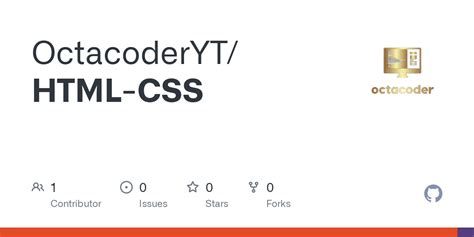 GitHub OctacoderYT HTML CSS