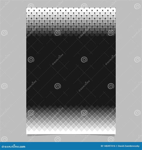 Monochrome Geometric Abstract Halftone Pattern Flyer Design Stock Vector Illustration Of