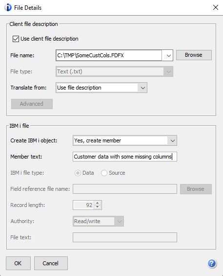 Data Transfer To IBM I Walk Through