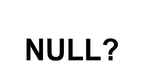 NULL Data Type SQL