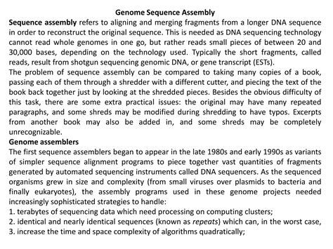 Sequence Assembly Pptx